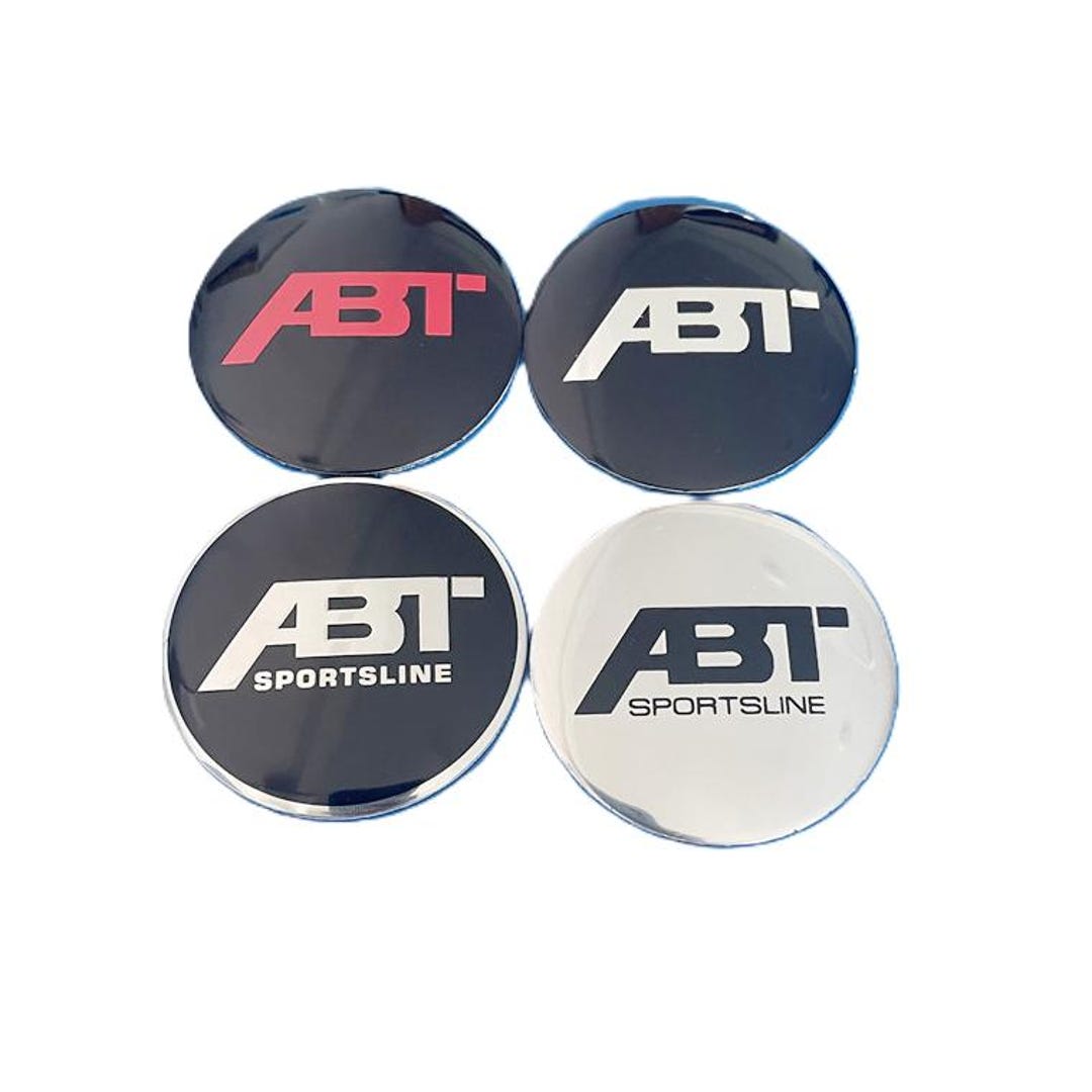 4x ABT Stil Logo Nabendeckel Deckel Aufkleber Emblem Rad Felge Nabe ...