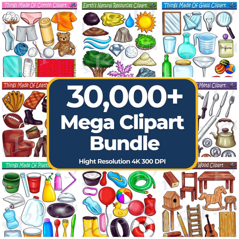 Mega Clipart Bundle - 30,000+ Clip Art Graphics (commercial Use ...