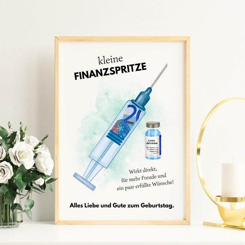 Geldgeschenk Geburtstag | Finanzspritze | Geld Geschenk Verpackung ...