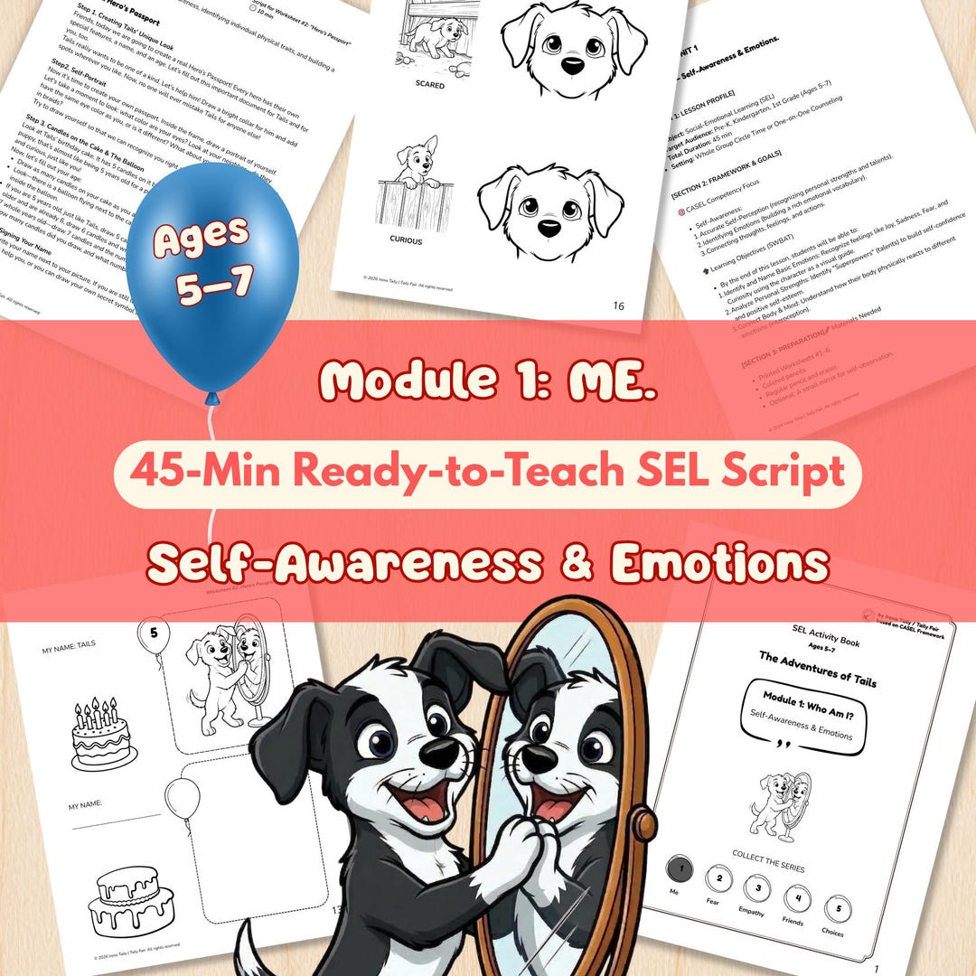 CASEL Self-awareness SEL Lesson Plan, Puppy Storytelling, Emotions ...