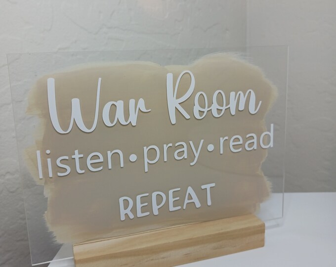 War Room Sign Acrylic, Prayer Room Sign, Christian Gift, Christmas Gift ...
