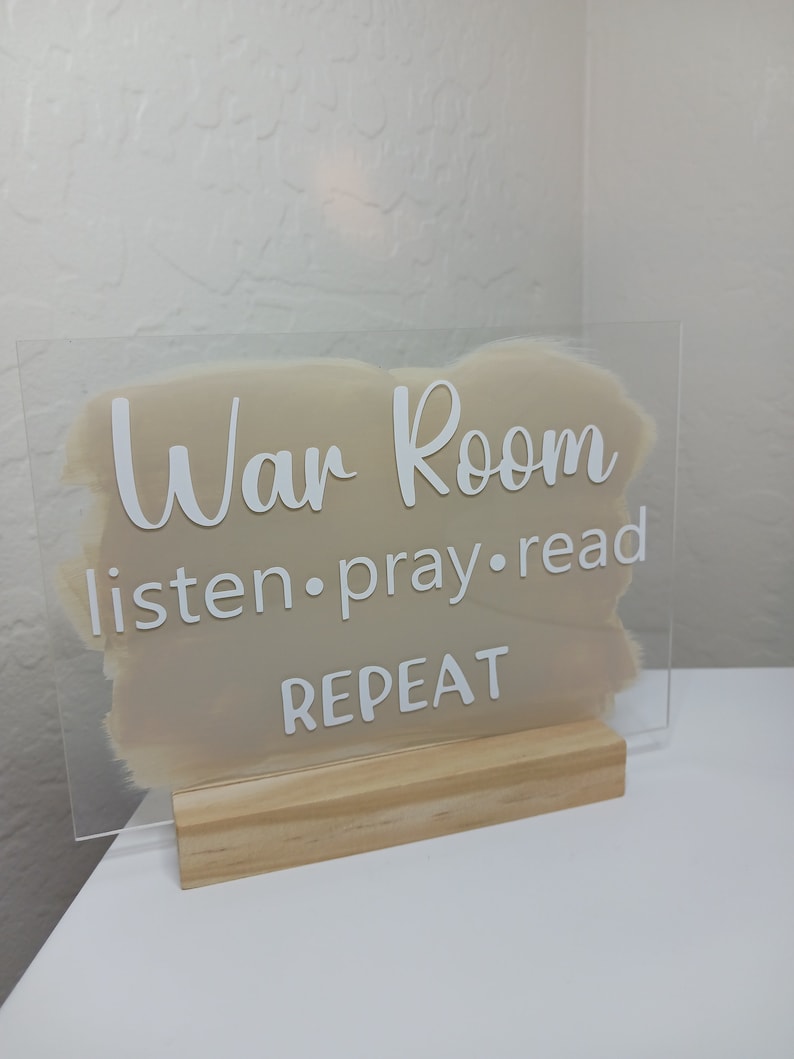 War Room Sign Acrylic Prayer Room Sign Christian Gift - Etsy