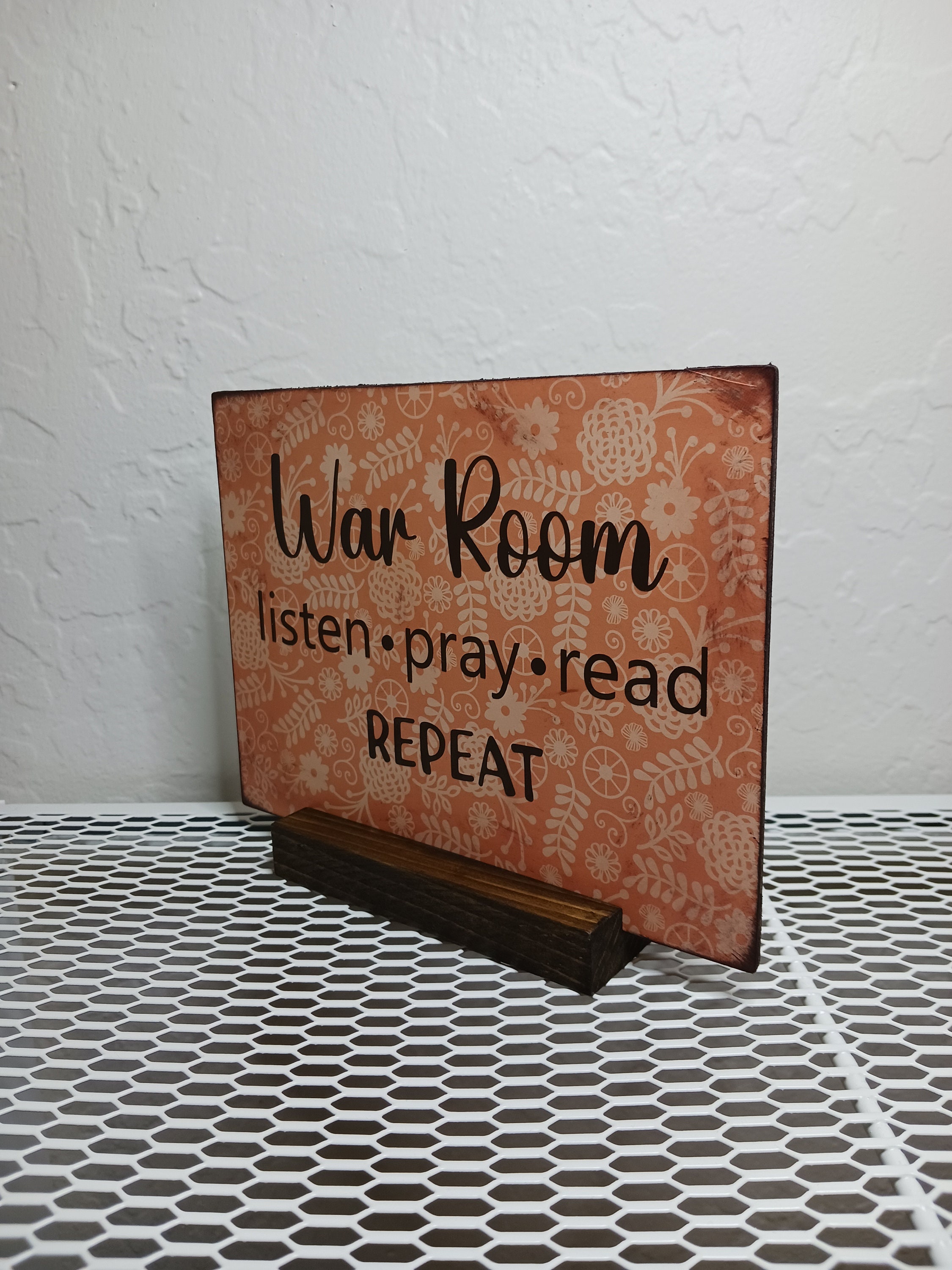 Christian Sign Double Sided With Stand, War Room, Prayer Room, Pastor ...