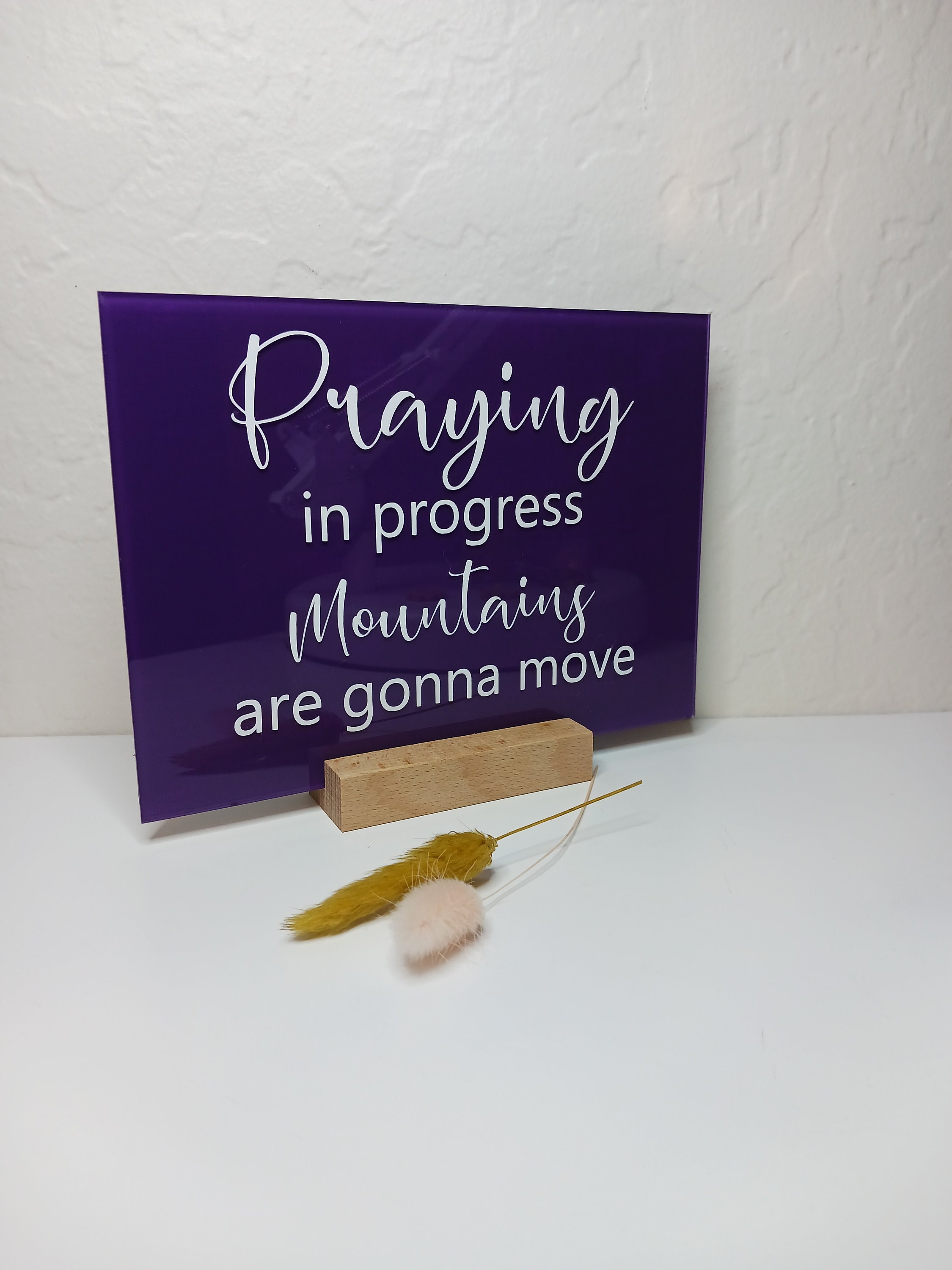 Praying in Progress Sign, War Room Sign, Christian Decor, Gifts for ...