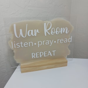 War Room Sign Acrylic, Prayer Room Sign, Christian Gift, Christmas Gift ...