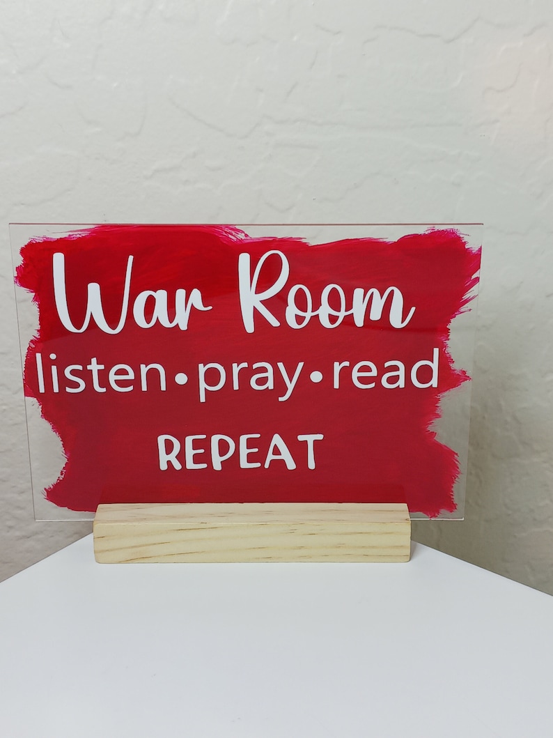 War Room Sign Acrylic Prayer Room Sign Christian Gift - Etsy