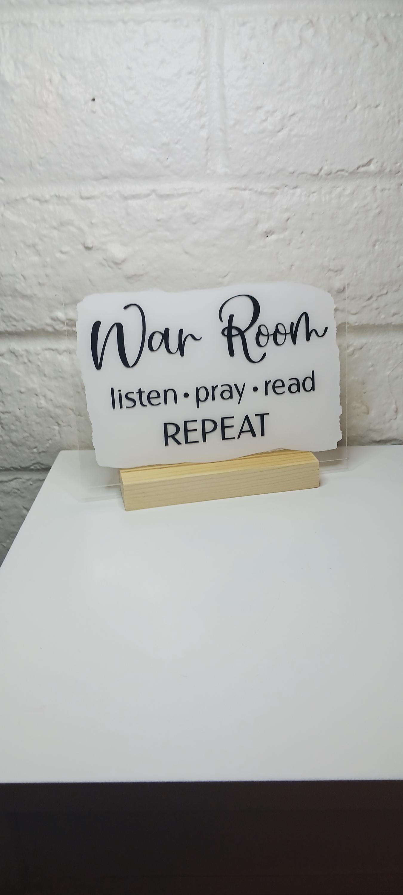 War Room Acrylic Sign, Prayer Decor, Christian Gift - Etsy