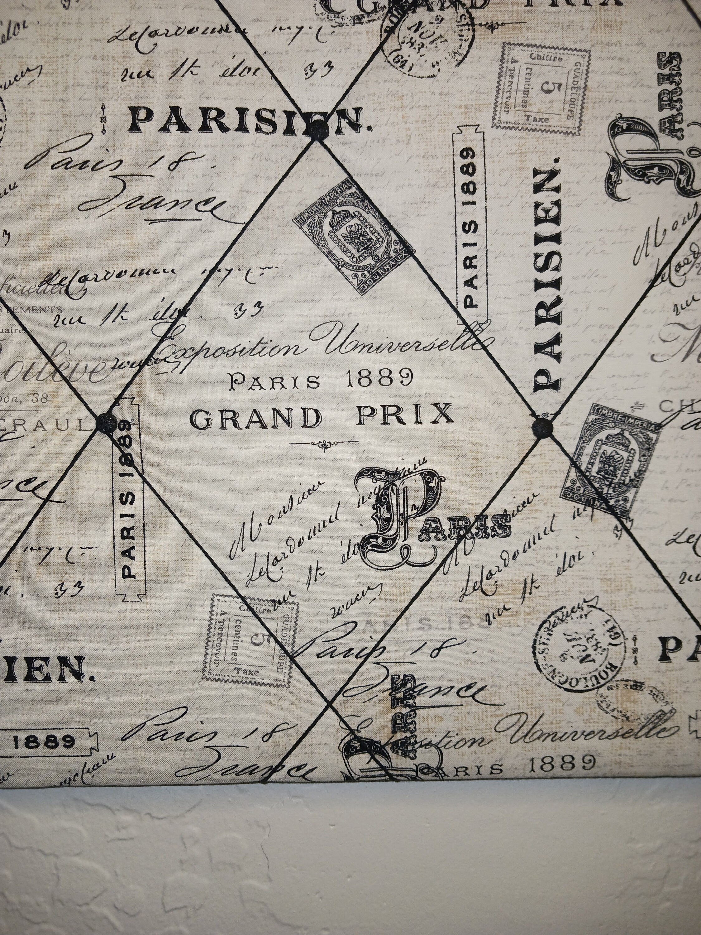 Paris Postage Stamp Memory Board, Positive Affirmation Board, Dorm Room ...