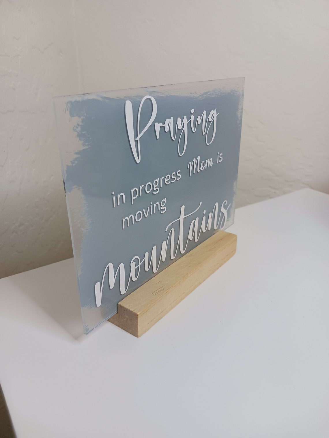 Praying in Progress Acrylic Prayer Room Sign War Room Sign - Etsy