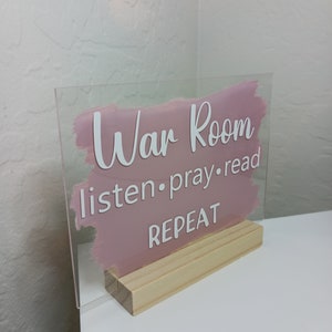 War Room Acrylic Sign, Christian Prayer Decor, Prayer Group, Women's ...