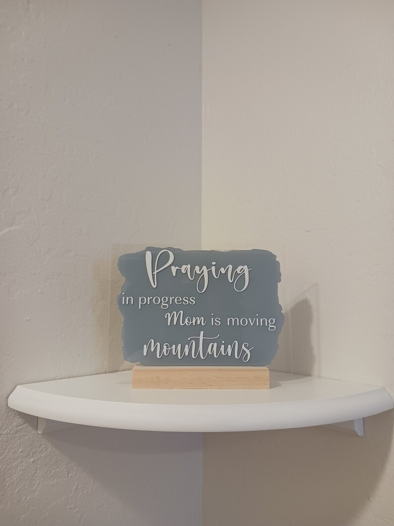 Praying in Progress Acrylic Prayer Room Sign War Room Sign - Etsy