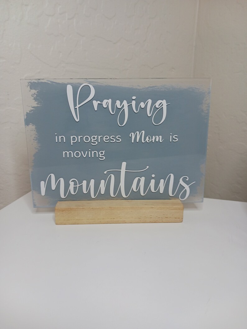 Praying in Progress Acrylic Prayer Room Sign War Room Sign - Etsy