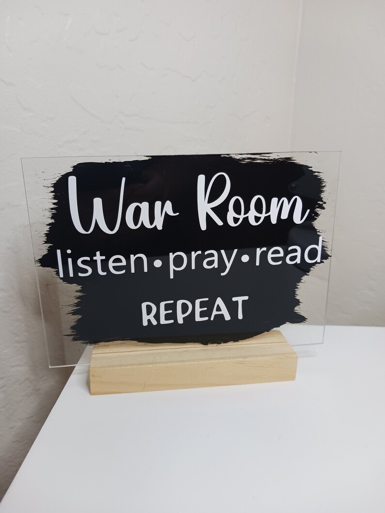 War Room Sign Acrylic, Prayer Room Sign, Christian Gift, Christmas Gift ...