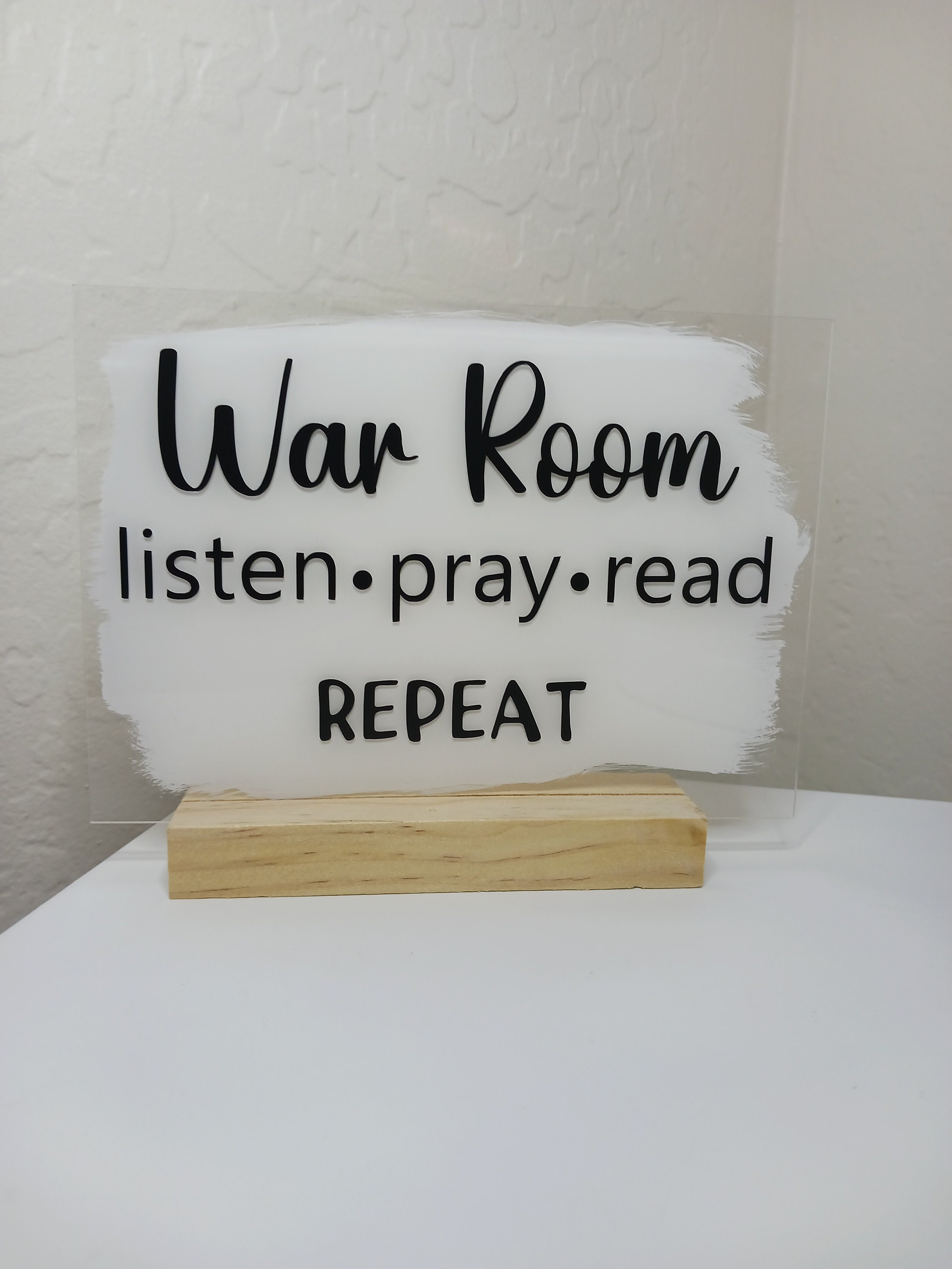 War Room Sign Acrylic Prayer Room Sign Christian Gift - Etsy