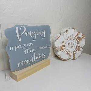 Praying in Progress Acrylic Prayer Room Sign, War Room Sign, Christian ...