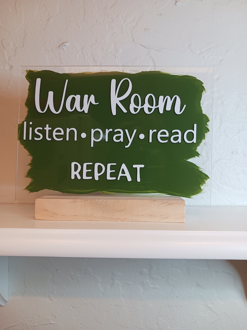 War Room Sign Acrylic Prayer Room Sign Christian Gift - Etsy