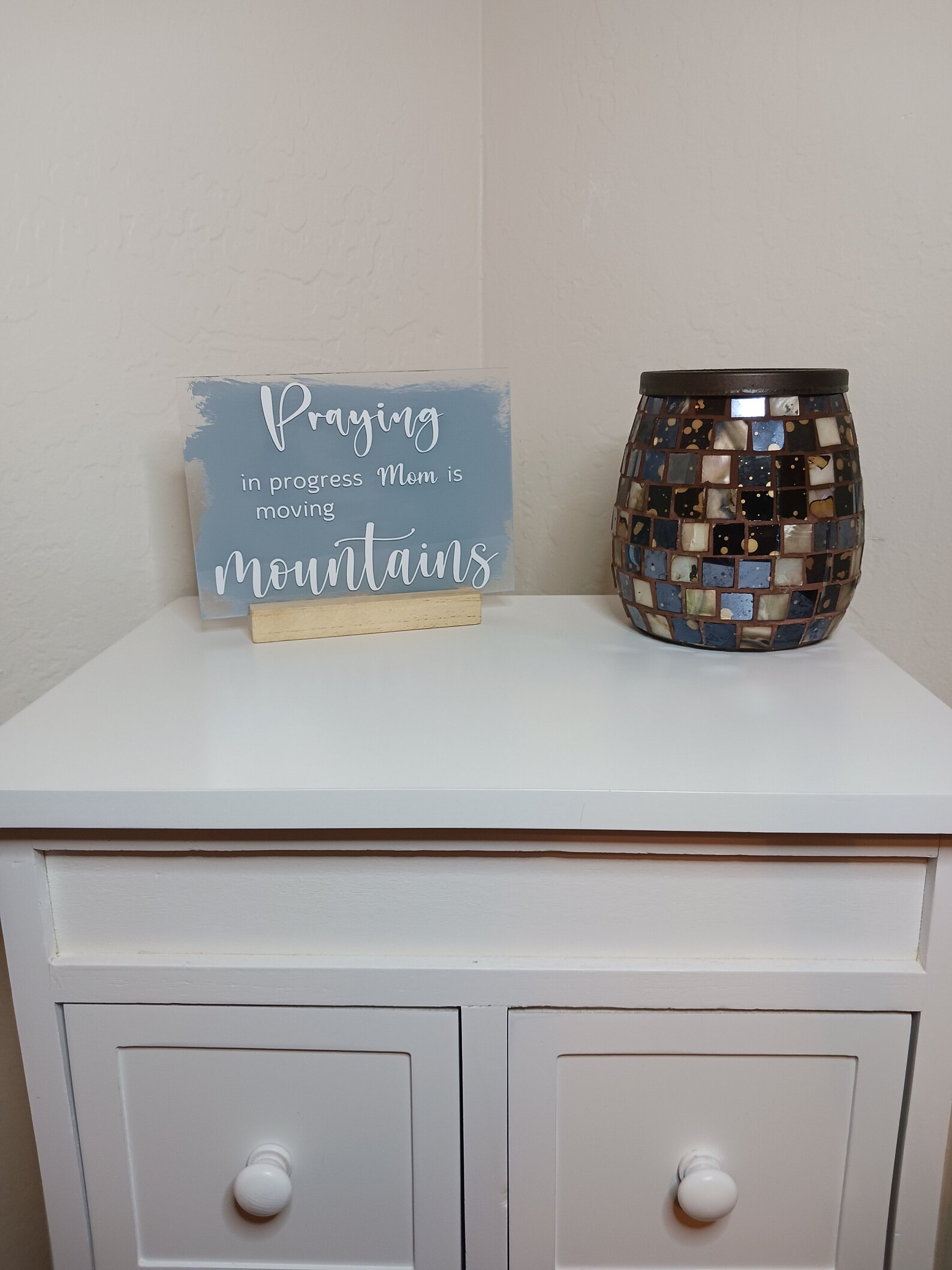 Praying in Progress Acrylic Prayer Room Sign War Room Sign - Etsy