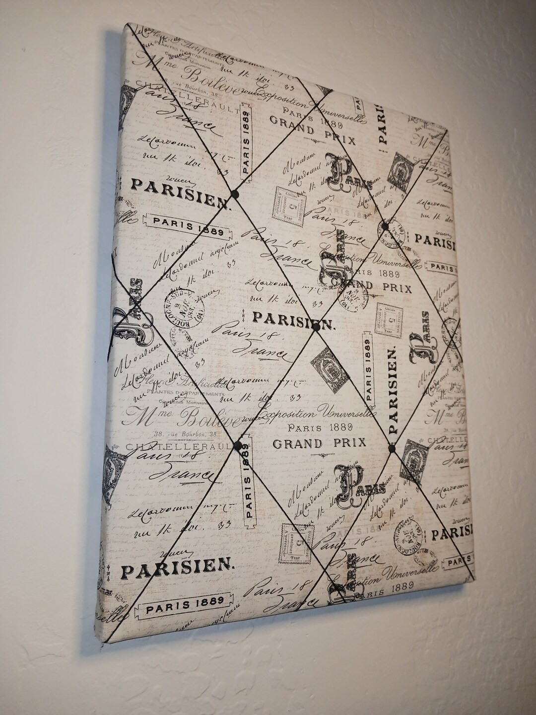 Paris Postage Stamp Memory Board, Positive Affirmation Board, Dorm Room ...