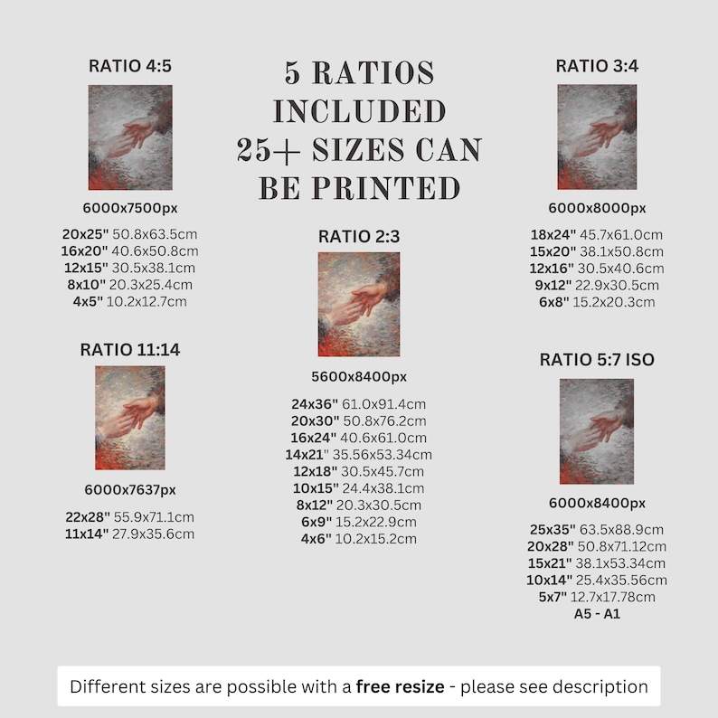 Printable Romantic Impressionist Hands Painting - Tender Human ...