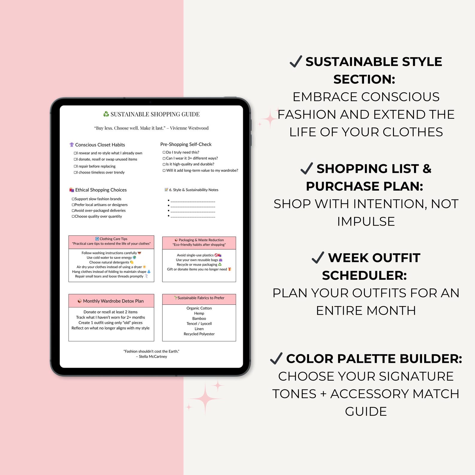 Style & Outfit Planner Printable | Personal Style Journal | Capsule ...
