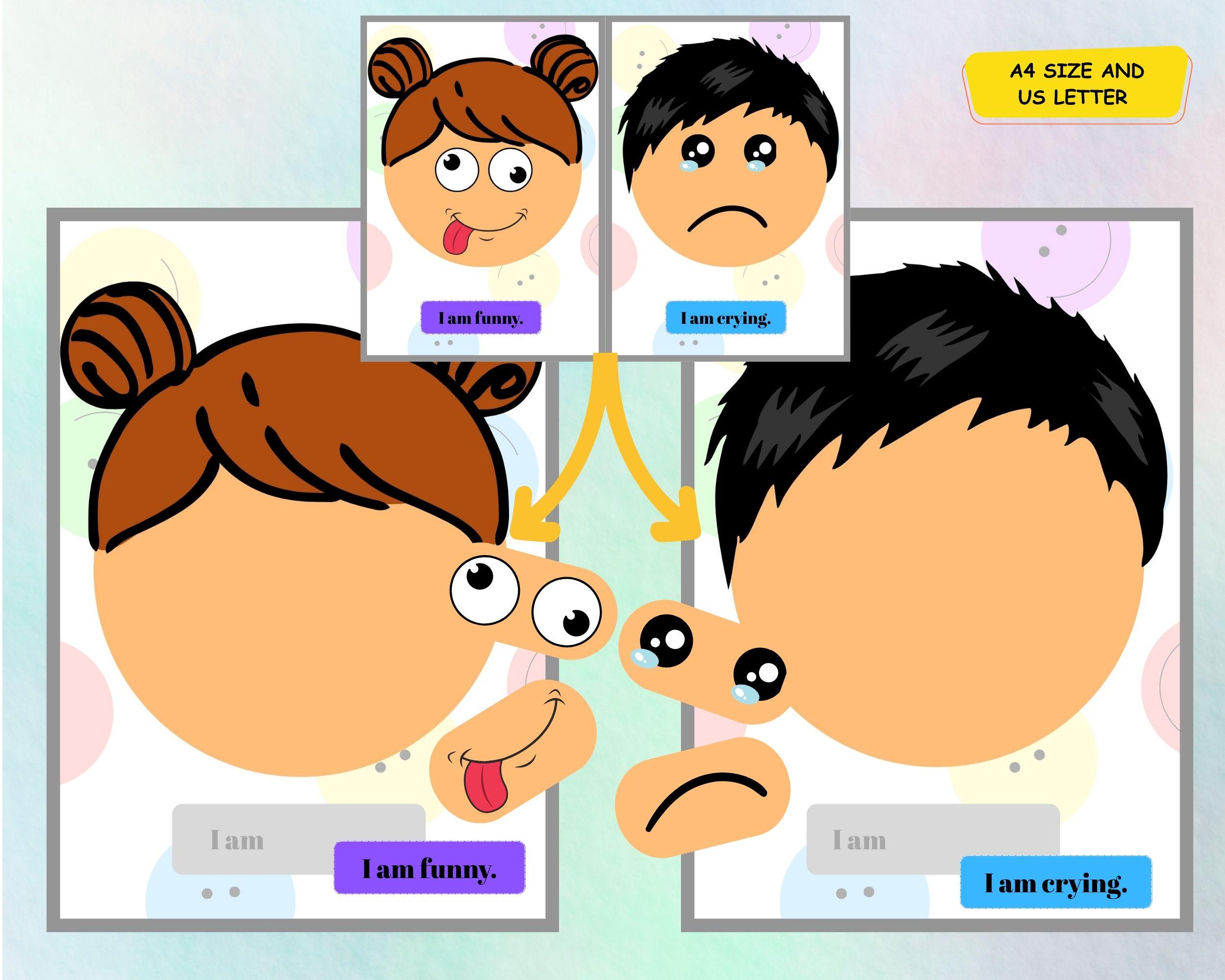Montessori Emotions Activity: Facial Expression Learning Game (PDF ...