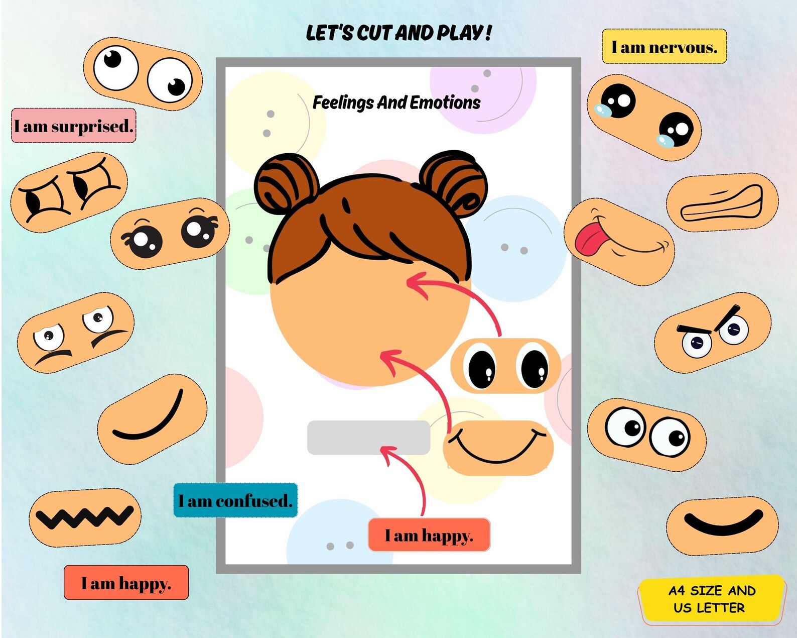 Montessori Emotions Activity: Facial Expression Learning Game (PDF ...