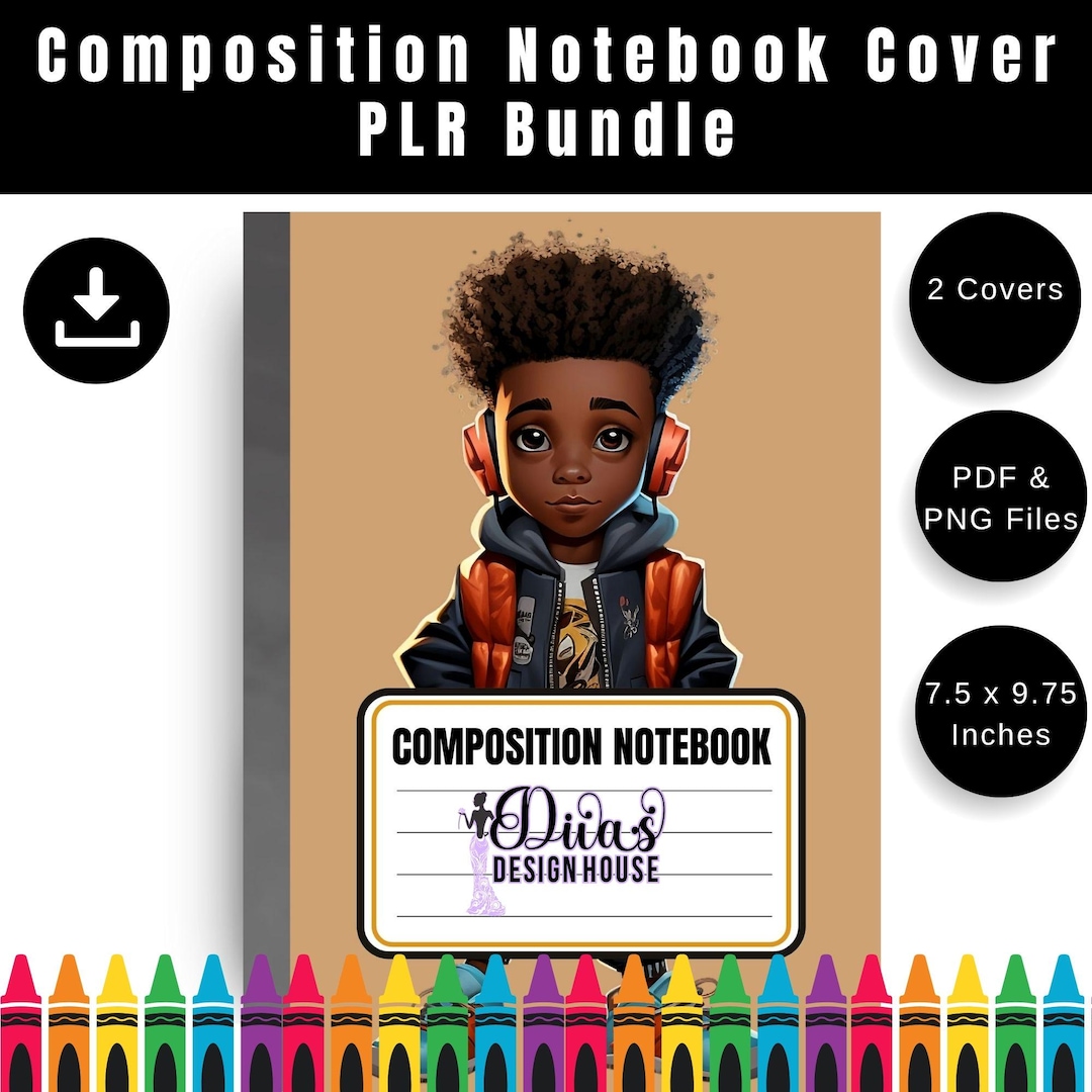 Urban Boy Composition Notebook Cover 5 | Printable School Notebook PDF ...