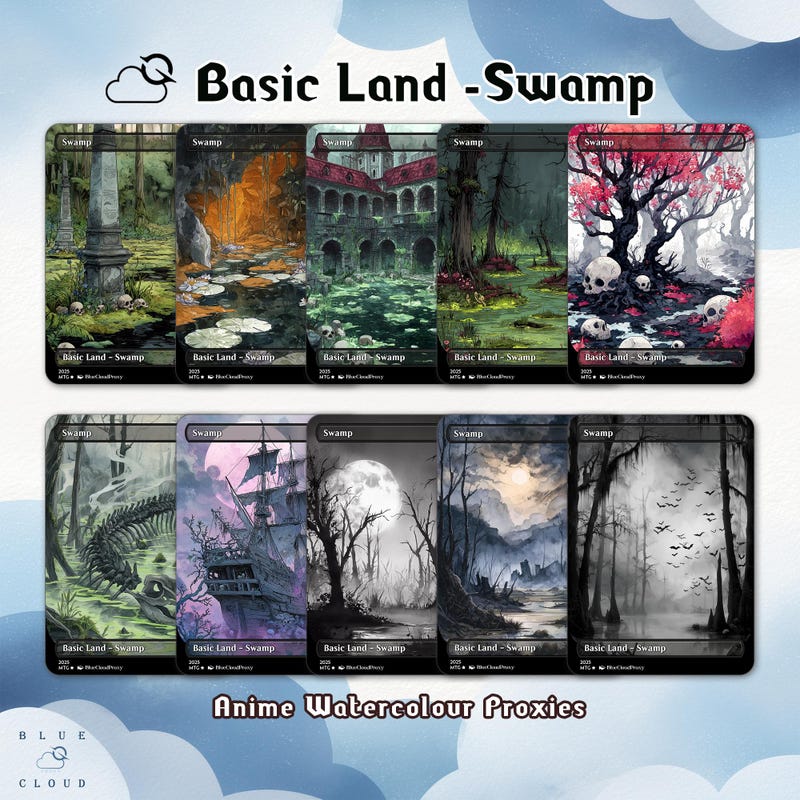 Swamp Mtg Anime - Etsy