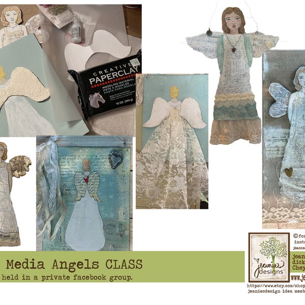 Mixed Media Angel - Etsy