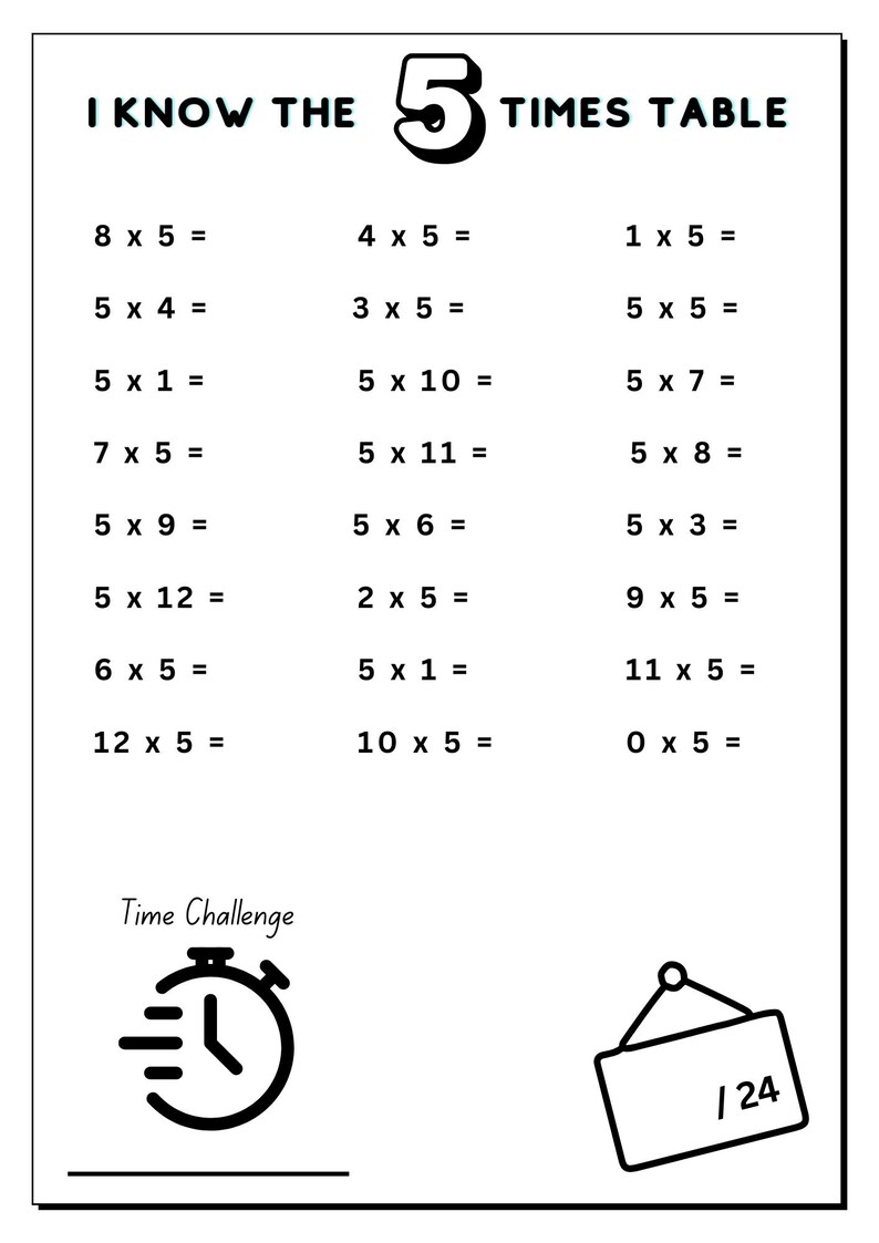 Multiplication Practice Worksheets: Times Tables Drills 2-10 (PDF ...