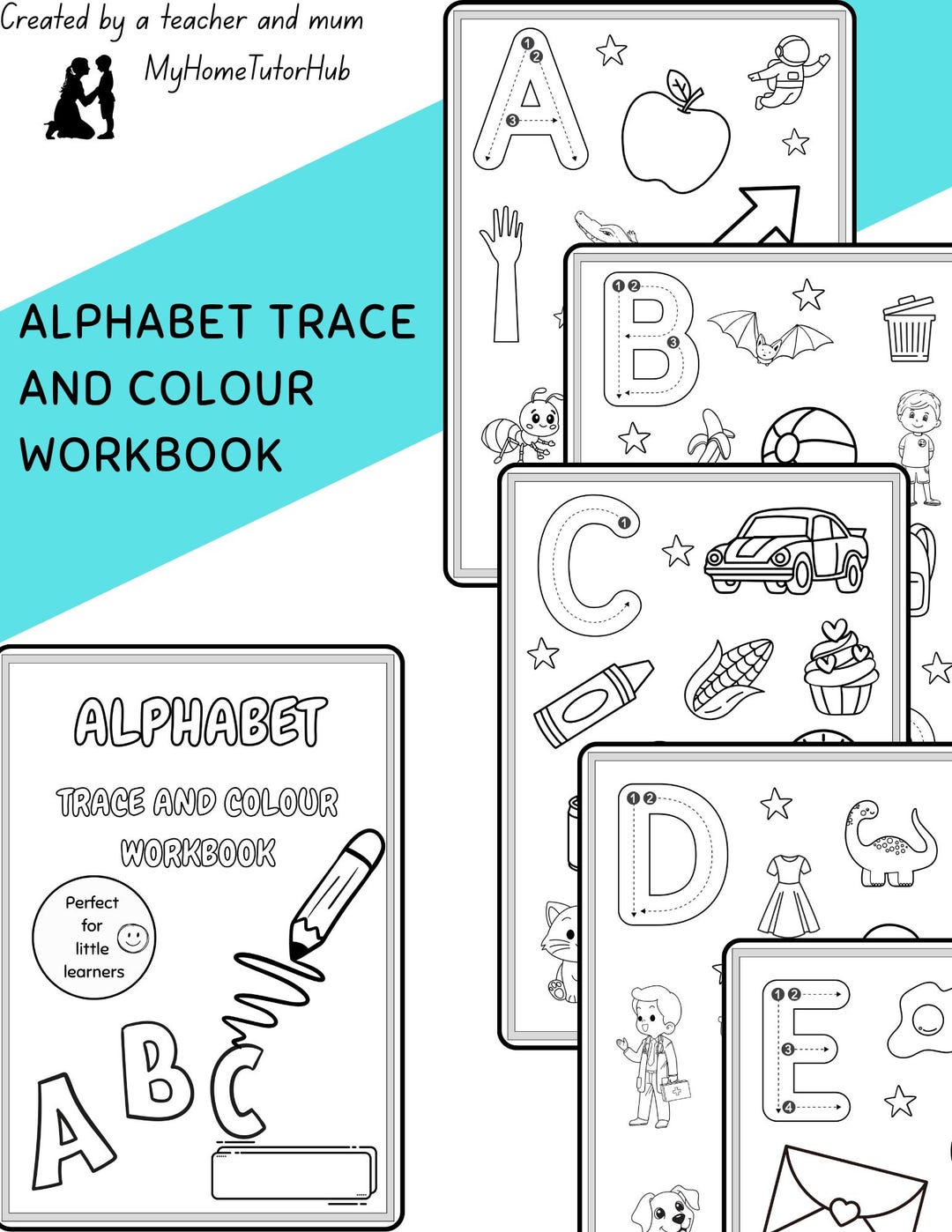 A-Z Letter Tracing Workbook: Alphabet Coloring Book for Preschool (PDF ...