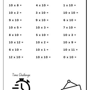 Multiplication Practice Worksheets: Times Tables Drills 2-10 (PDF ...