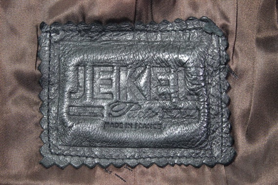 Vintage JEKEL Paris Black Lambskin Leather Jacket Coa… - Gem