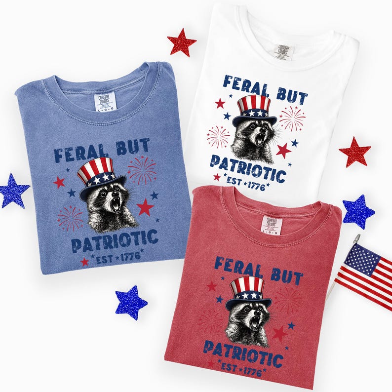 4th of July Shirt, Patriotic Raccoon Shirt, Raccoon Meme Shirt, America ...