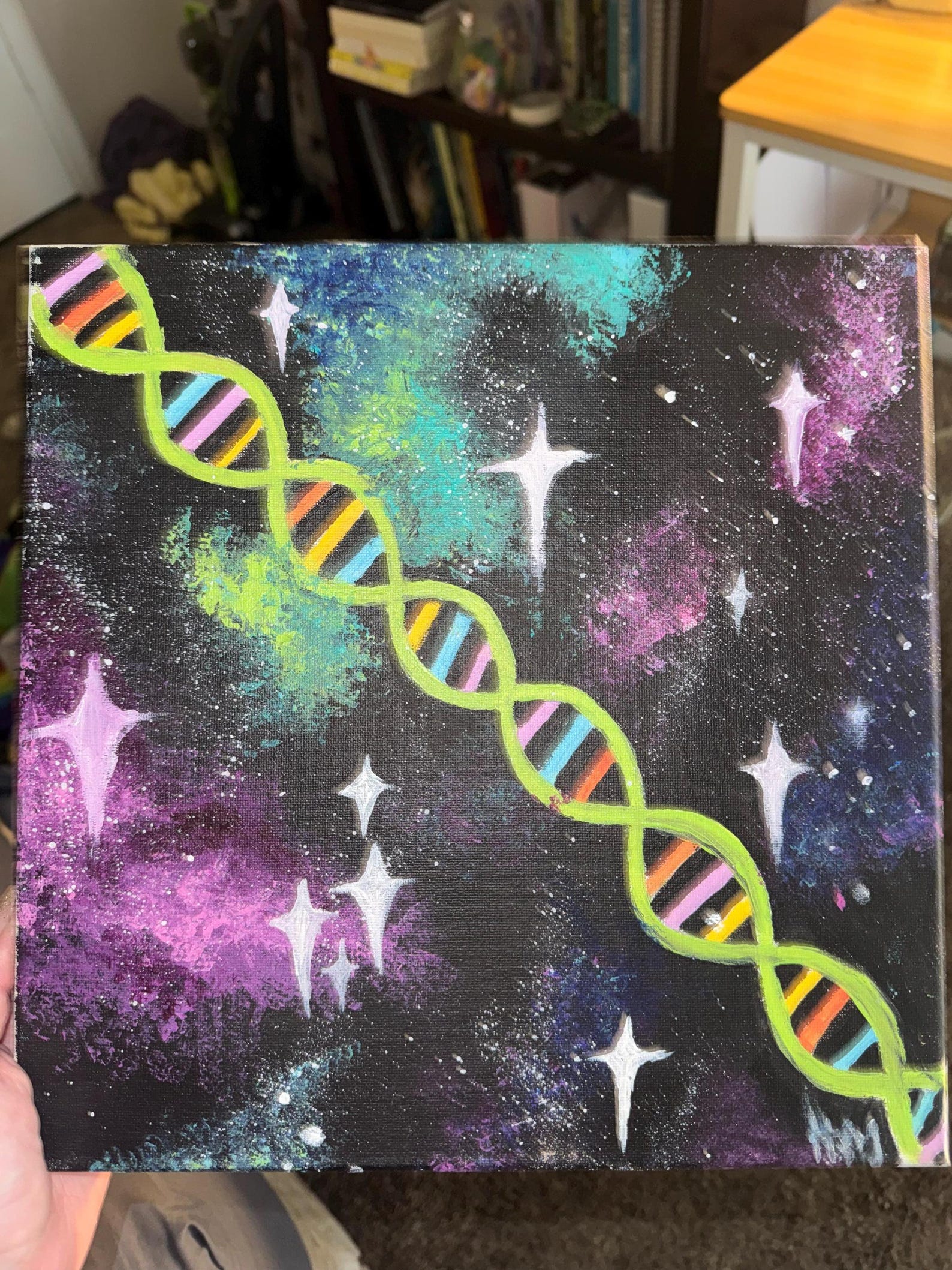 DNA Universe Acrylic Painting - Etsy