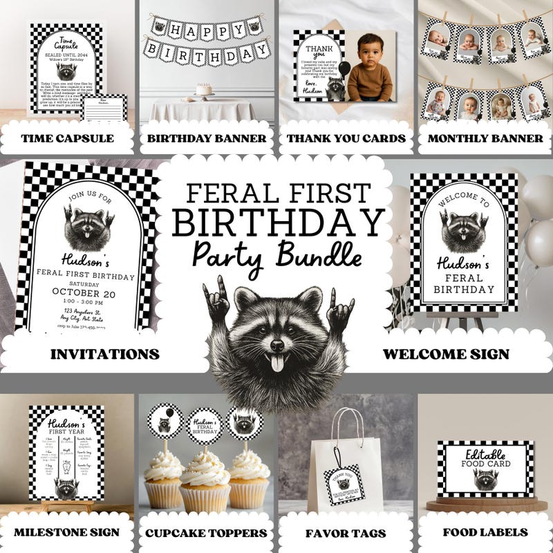 Feral First Birthday - Etsy