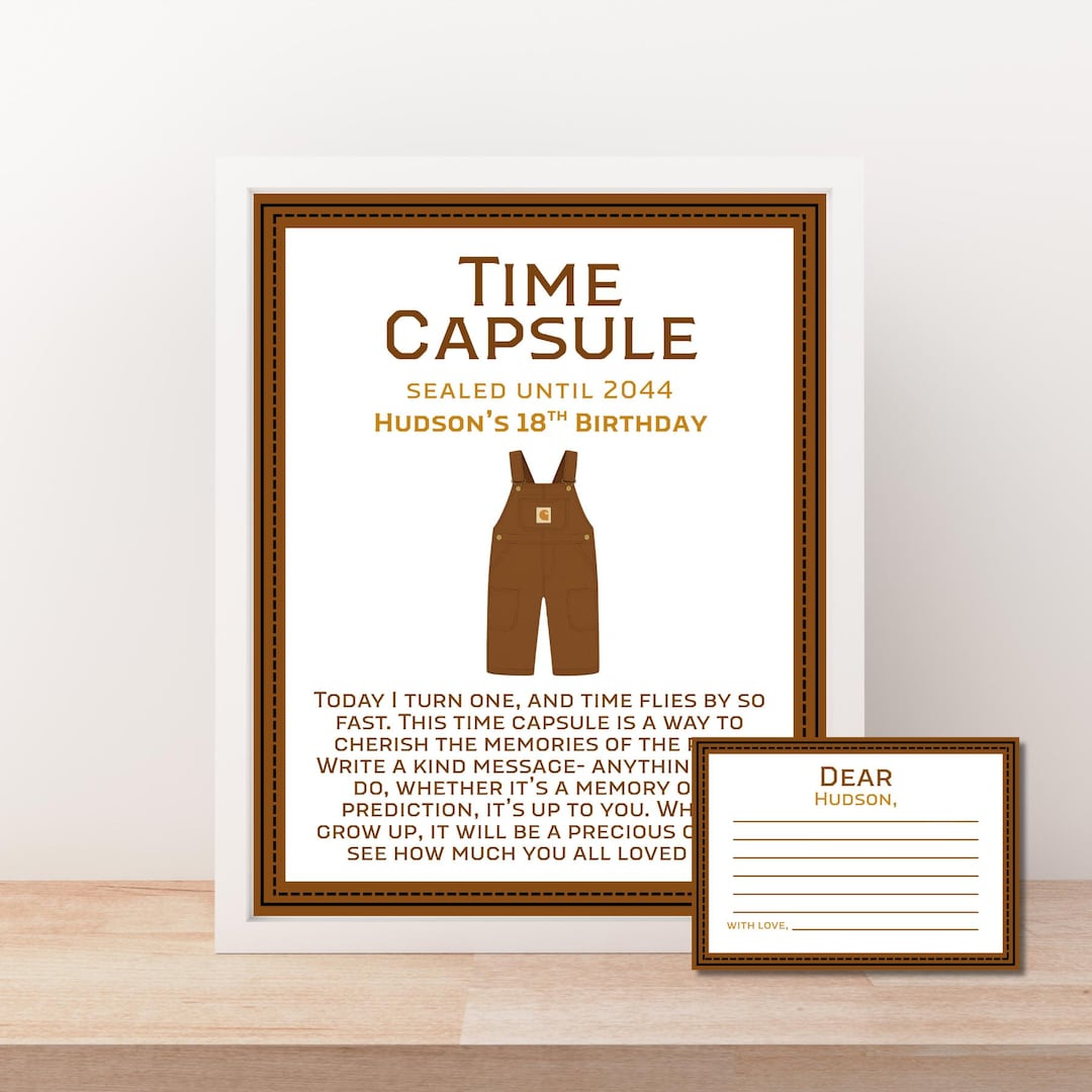 Worker Birthday Time Capsule Template: Rugged Workwear Construction ...