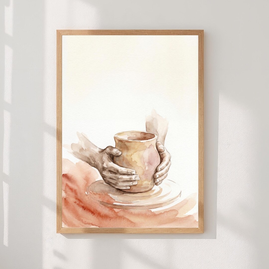 The Potter and the Clay – Jeremiah 18:6 Watercolor Print (digital ...