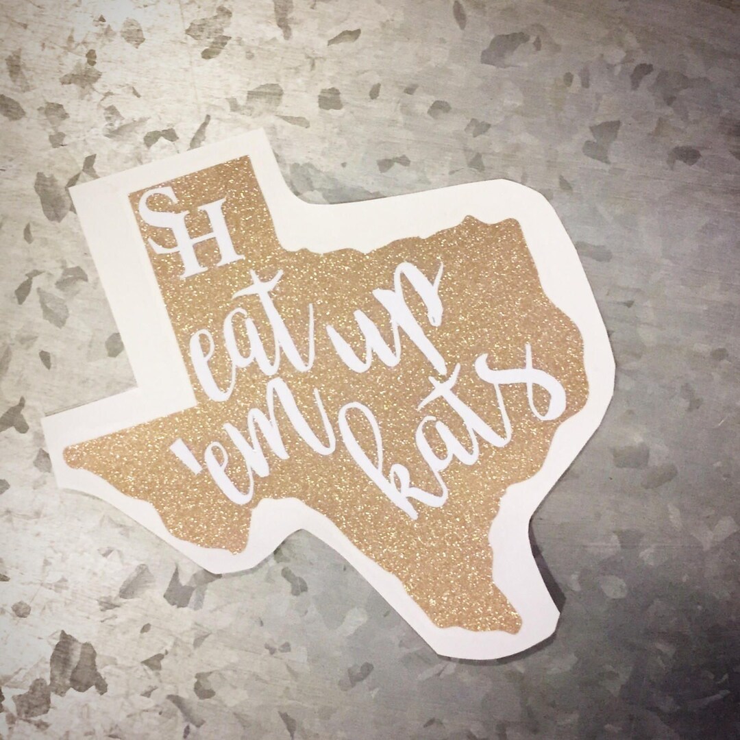 GLITTER SHSU Eat 'em up Kats Decal | Sam Houston State Decal | Yeti ...
