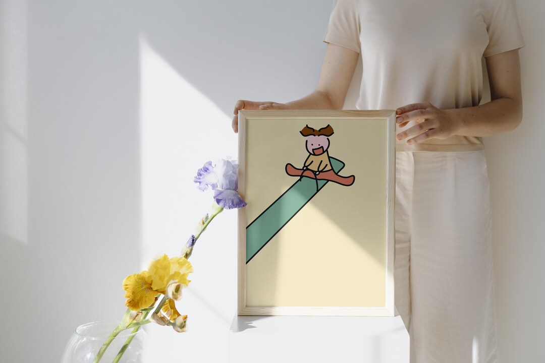 Seesaw Fun – Child on Seesaw Printable Art, Kids Room Wall Decor ...