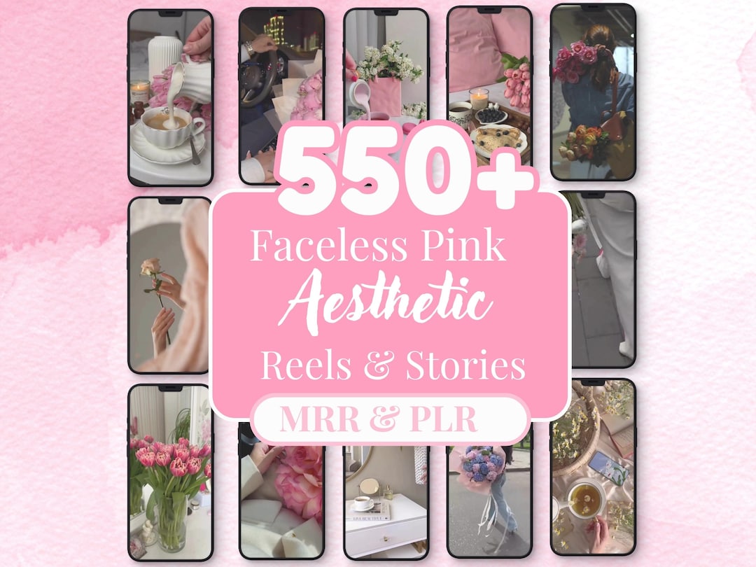 550+ Pink Faceless Instagram Reels Templates | Canva Editable Content ...