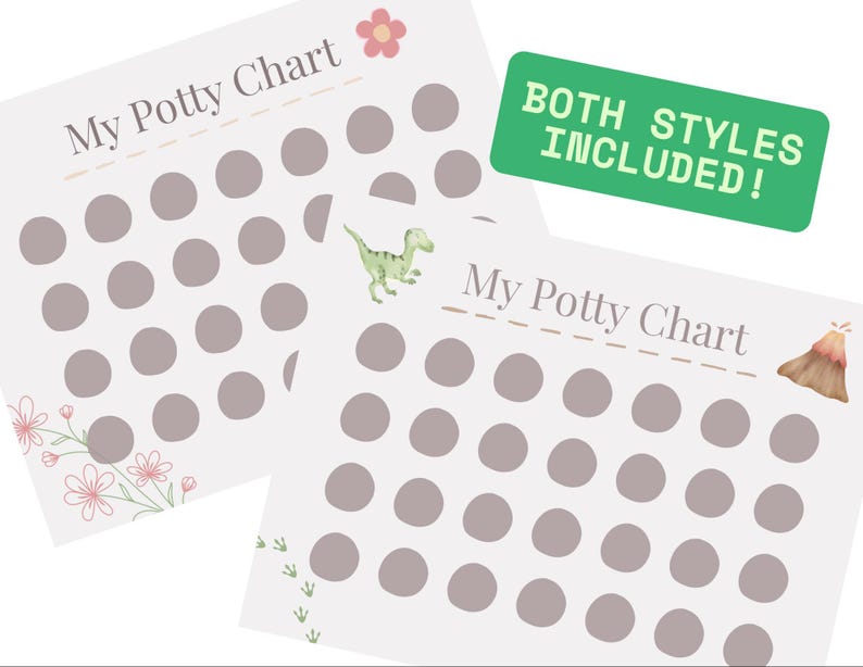 Printable Potty Training Chart for Kids - Reward Star Chart PDF ...