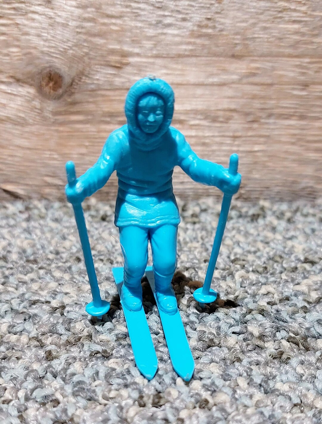 Vintage 1950's Louis Marx Alaskan Eskimo Figure Skiing With Poles Light ...