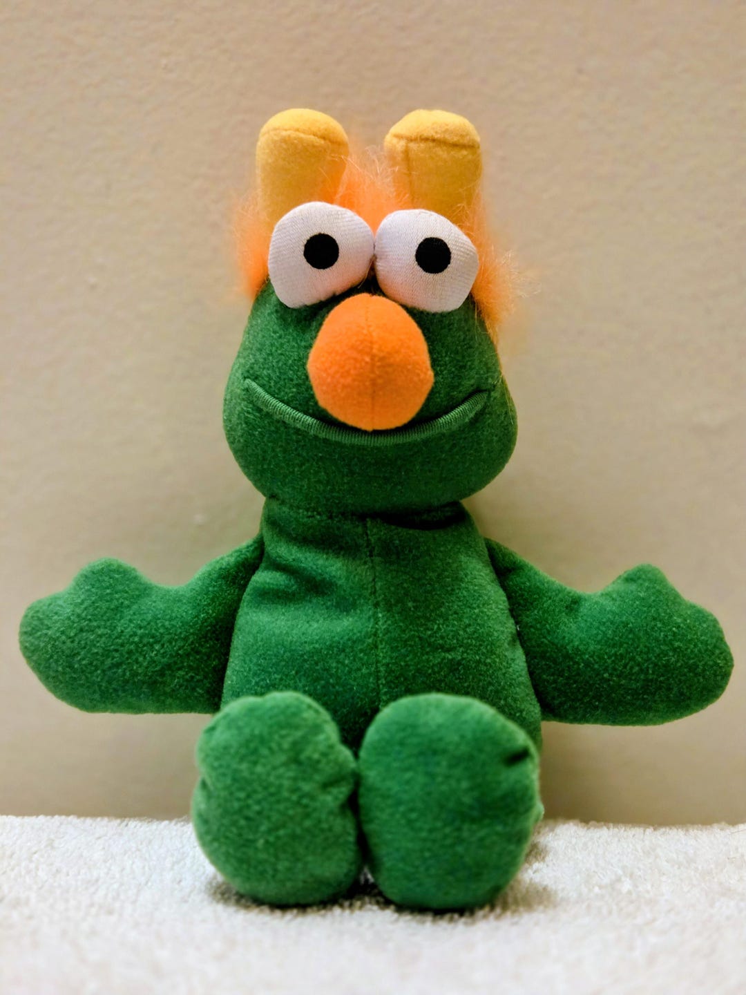 Tyco Sesame Street Green Honker 9" Plush Bean Bag Stuffed 90s Toy ...