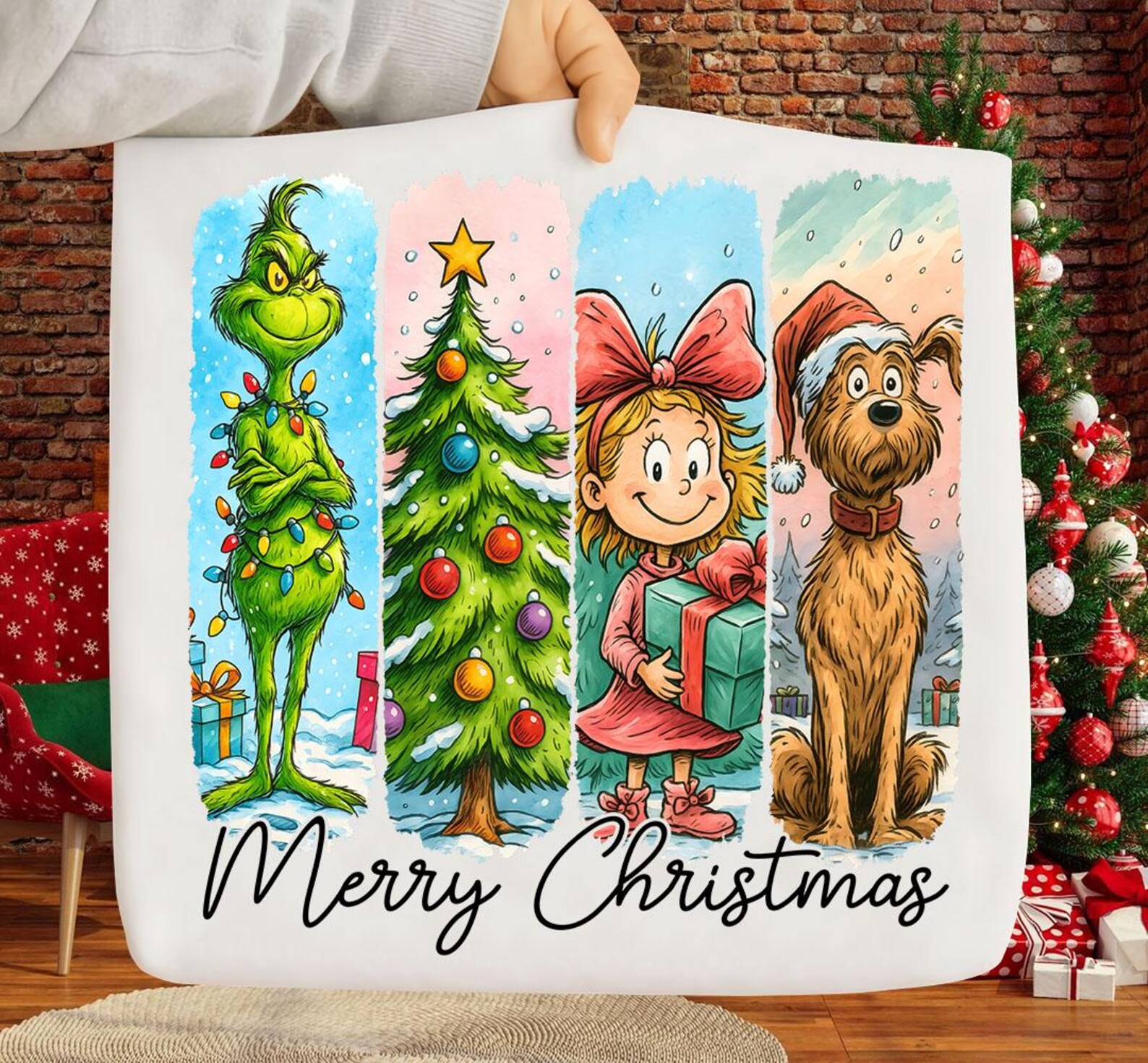 Merry Christmas Green Monster Png, Preppy Christmas Mean Guy Png ...