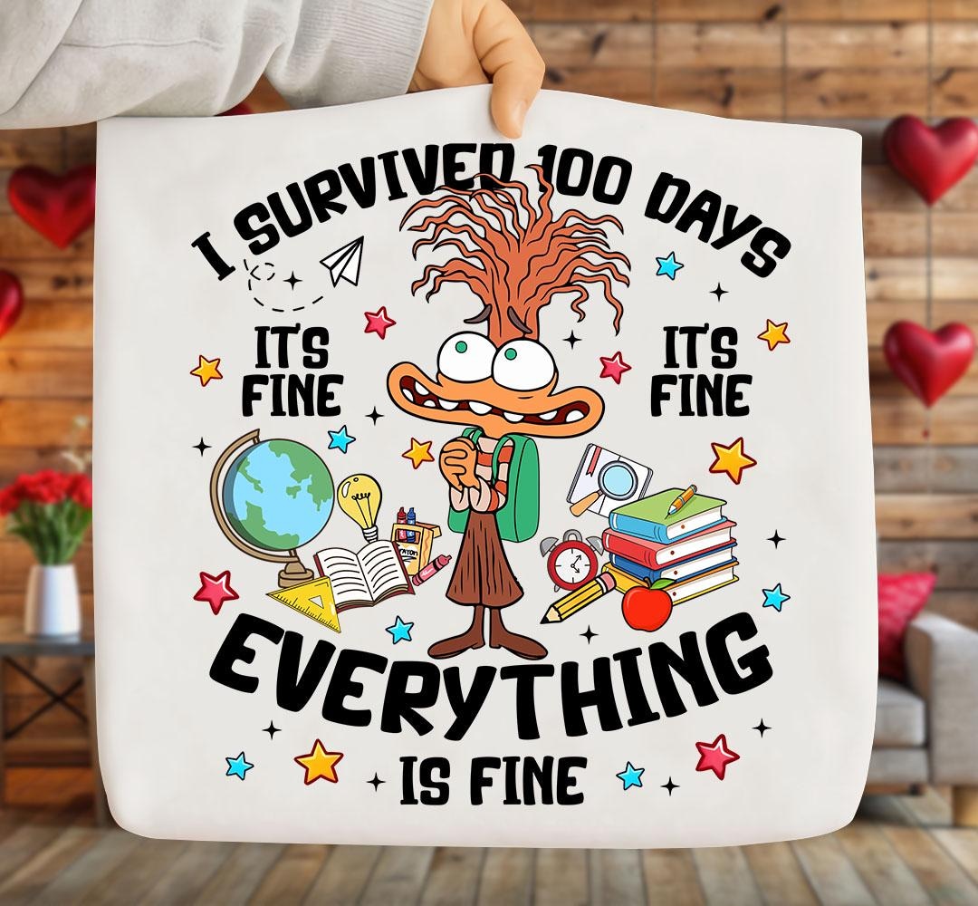 I Survived 100 Days of School Png, 100 Days of School Png, Student Gift ...