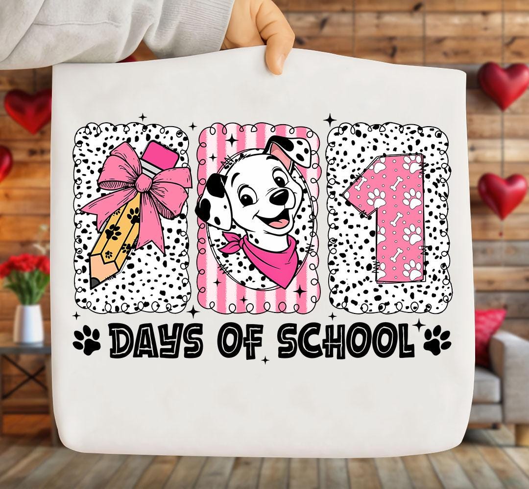 101 Days of School Dalmatian Dog Png, 100 Days of School Png, Dog Lover ...