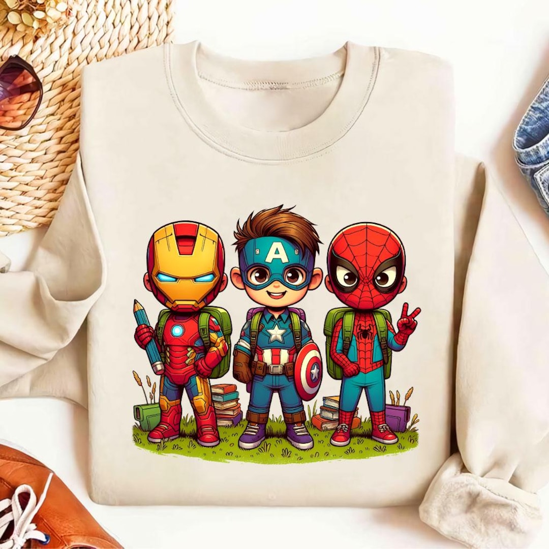 Superhero Back to School Png, First Day of School Png, Cartoon School ...