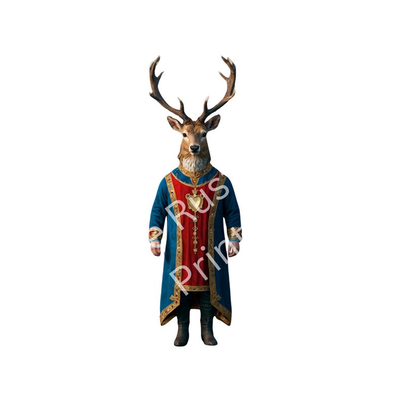 Animal Royalty Clipart Bundle | 12 PNG Face Card Illustrations ...