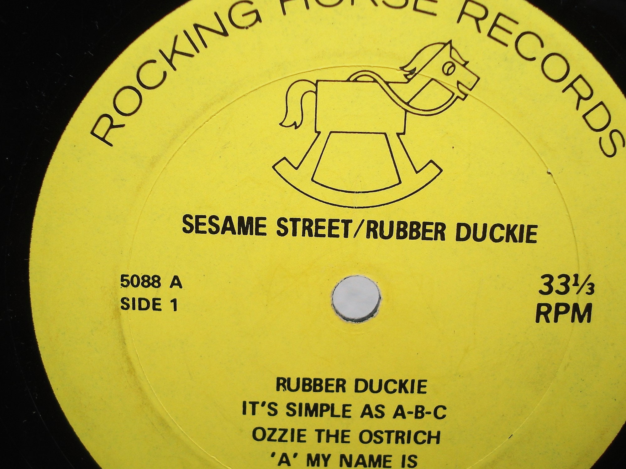 Sesame Street rubber Duckie Vinyl Record Kids Vinyl Vintage Record 1970 ...